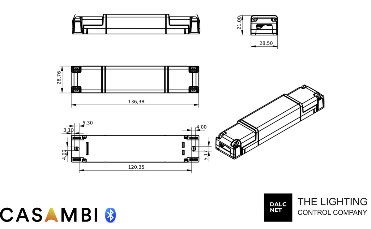 Dalcnet SLIM-CBU-DALI / multifunctioneel Casambi interface DALI+0-10V – Art4Light