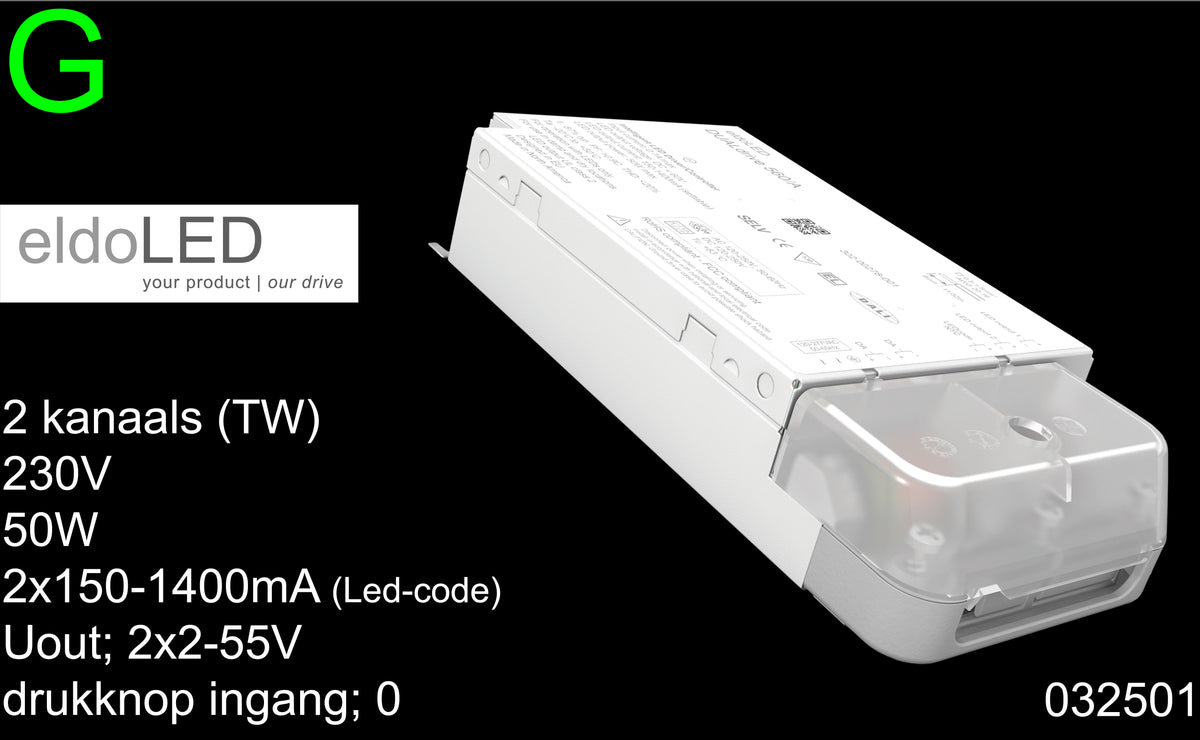 EldoLed DUALdrive Tunable white Casambi driver (150-1400mA / 50W) – Art4Light